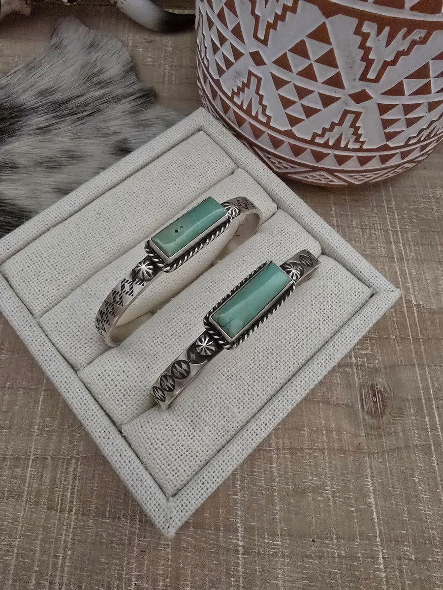 DONOVAN SKEETS NAVAJO TURQUOISE BAR CUFF – Kittie K Ranch and Co
